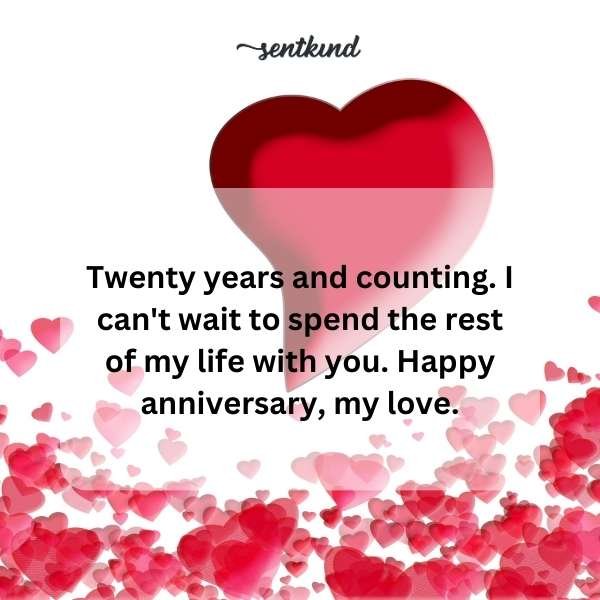 50 Happy 20-years anniversary wishes for all subjects