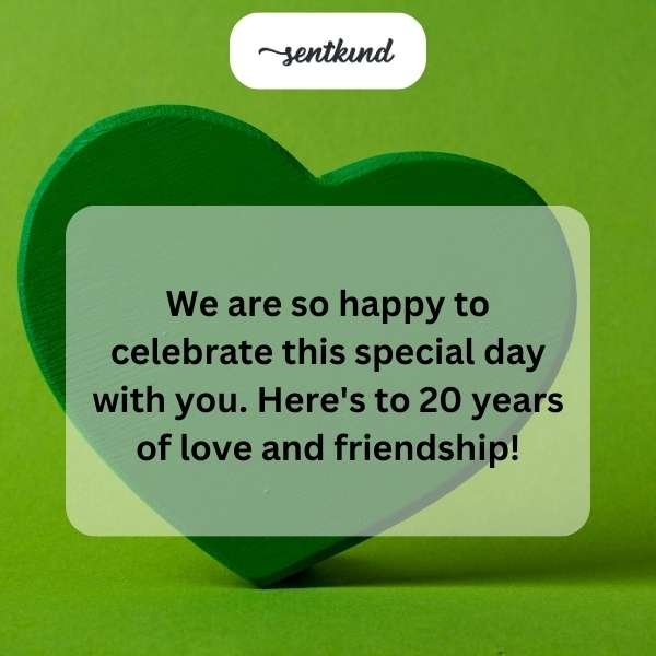 50 Happy 20-years anniversary wishes for all subjects