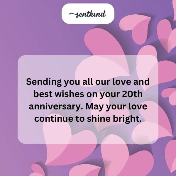 50 Happy 20-years anniversary wishes for all subjects