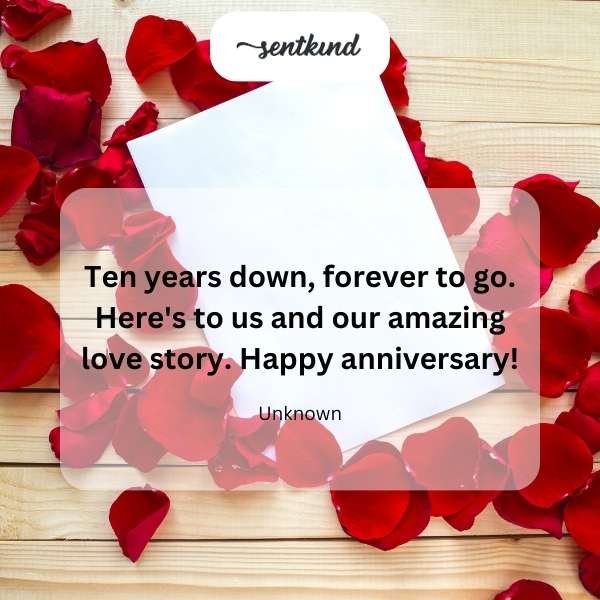 50 Happy 10-years anniversary quotes, messages & wishes