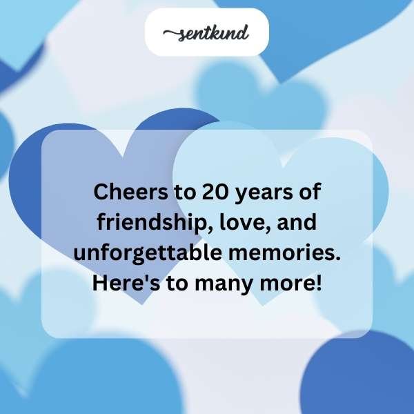 50 Happy 20-years anniversary wishes for all subjects