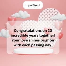 50 Happy 20-years anniversary wishes for all subjects