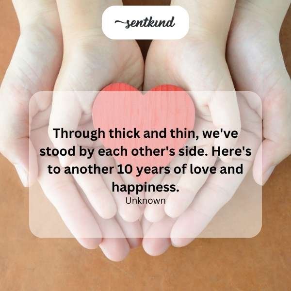 50 Happy 10-years anniversary quotes, messages & wishes